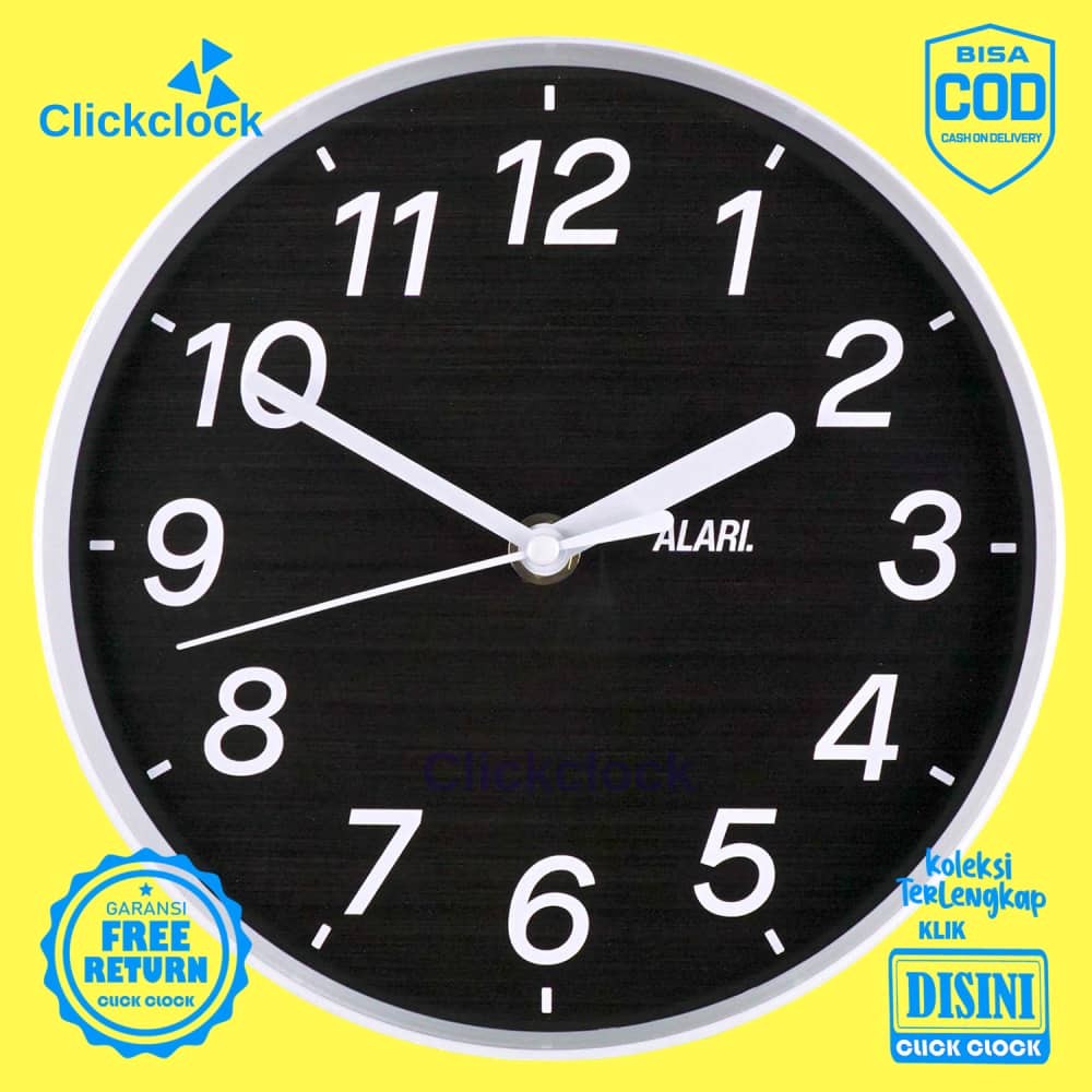 Jual Jam Dinding Quartz Minimalis TANPA KACA Minimalis Abu AL8005-1088 ...