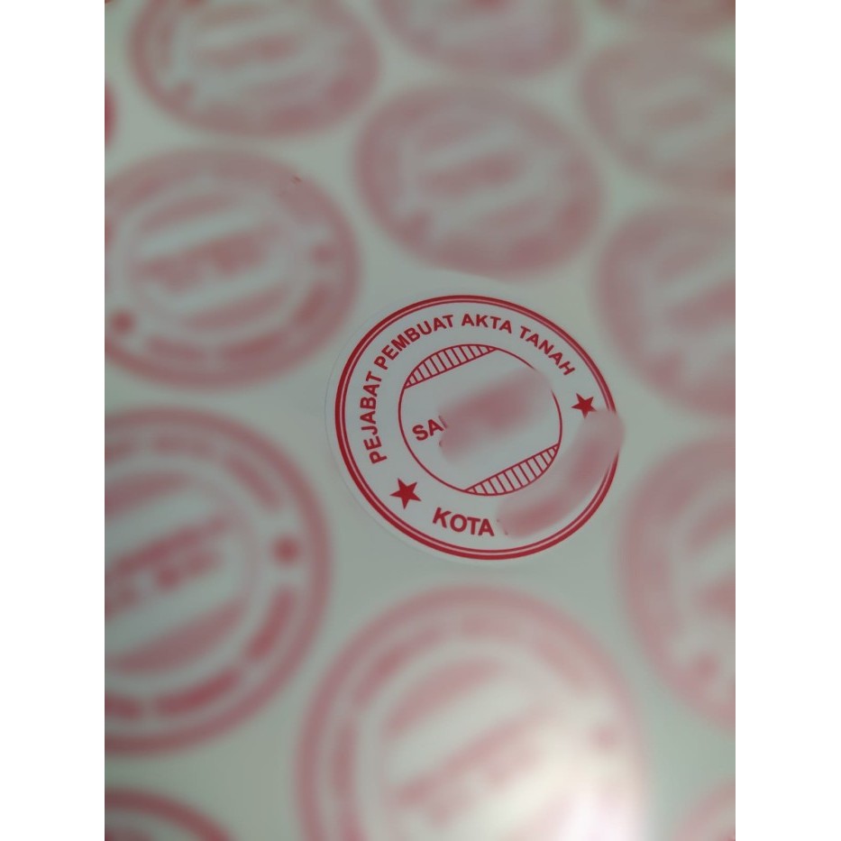Jual Sticker Cut/ Stiker Cutting Label Segel Akta Notaris PPAT | Shopee ...