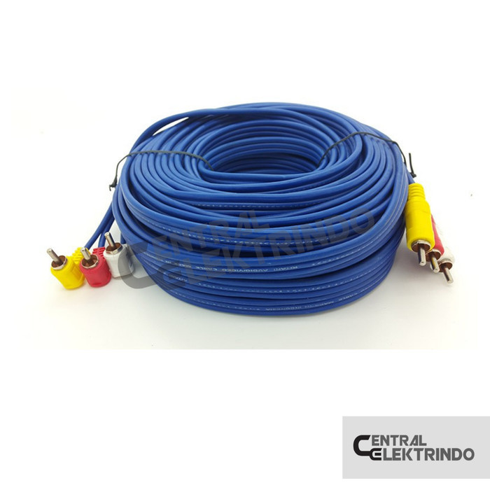 Jual Kabel RCA 3 Ke 3 Panjang 20m Merk KITANI Cable RCA Male 3-3 20meter | Shopee Indonesia