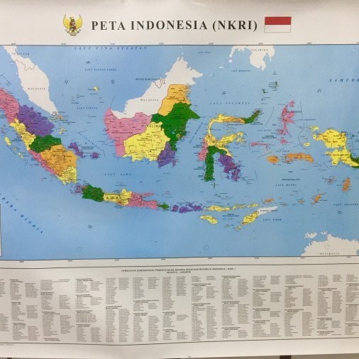 Jual BIG PROMO Peta Indonesia ukuran 102 x 72cm lembaran | Shopee Indonesia