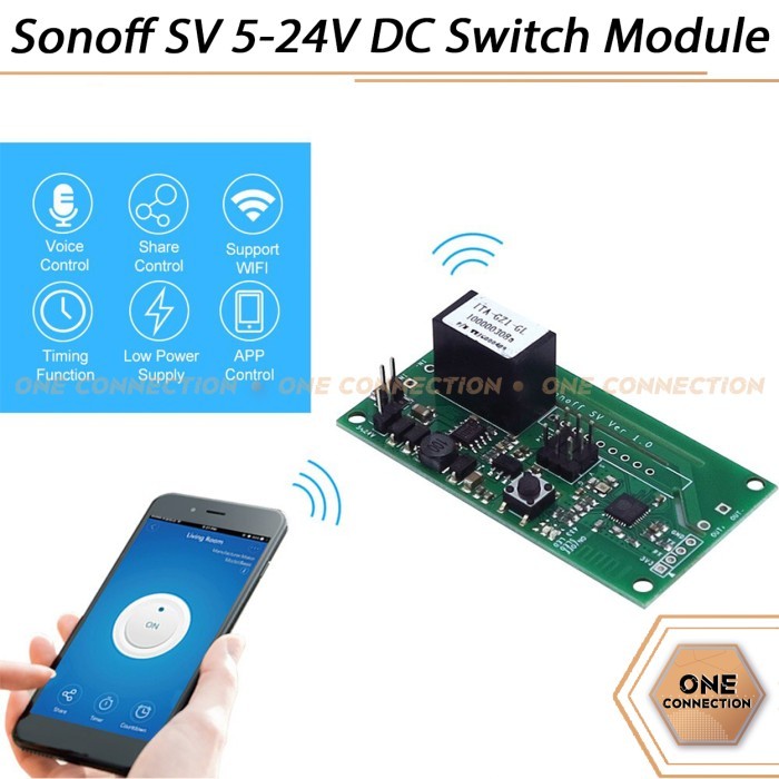 Jual Sonoff SV 5-24V DC Wifi Module For Control Solenoid Door Lock ...