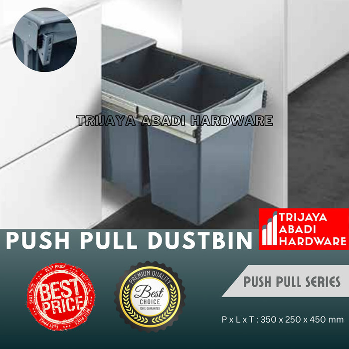 Jual Tempat Sampah Push Pull Dustbin Kabinet Dapur Double Waste Bin ...