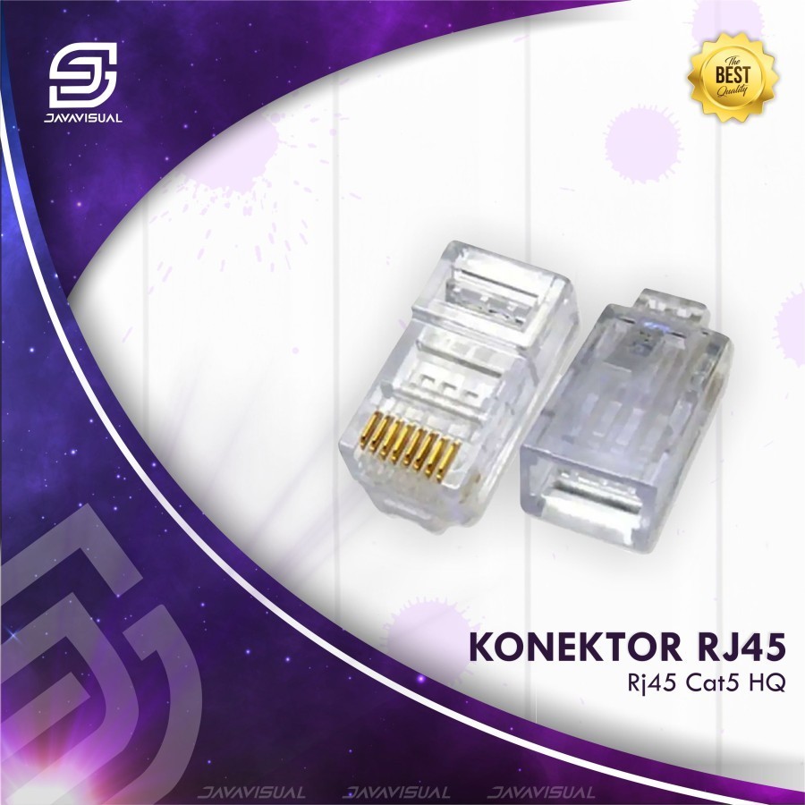 Jual [JaVis] Connector LAN RJ45 Cat 5 UTP LAN Konektor RJ 45 RJ-45 ...