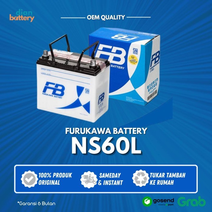 Jual Aki Mobil Ertiga FB NS60L Accu Furukawa Battery 46B24L (45Ah) | Shopee Indonesia