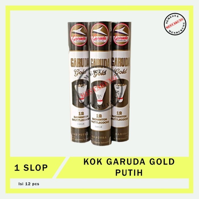 Jual Shuttlecock Badminton Kok bulu tangkis Garuda Gold putih | Shopee ...
