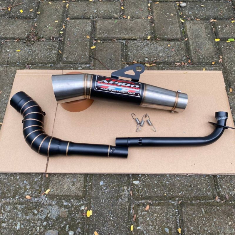 Jual Exhaust APIDO super open spec canister 1set ellbow tube type 51mm ...