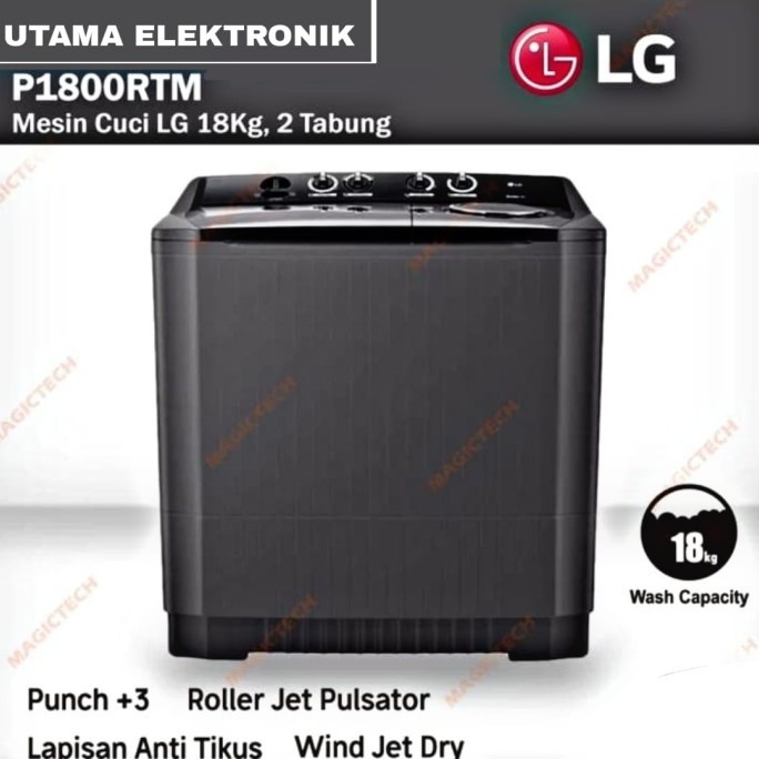 Jual Pesan Langsung Aja Mesin Cuci Lg P1800 Rtm 18Kg 2 Tabung P1800Rtm ...