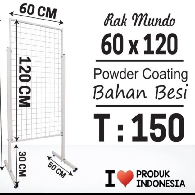 Jual Rak Bingkai Mundo Ram Besi Display Aksesoris + Kaki Tiang Rak ...