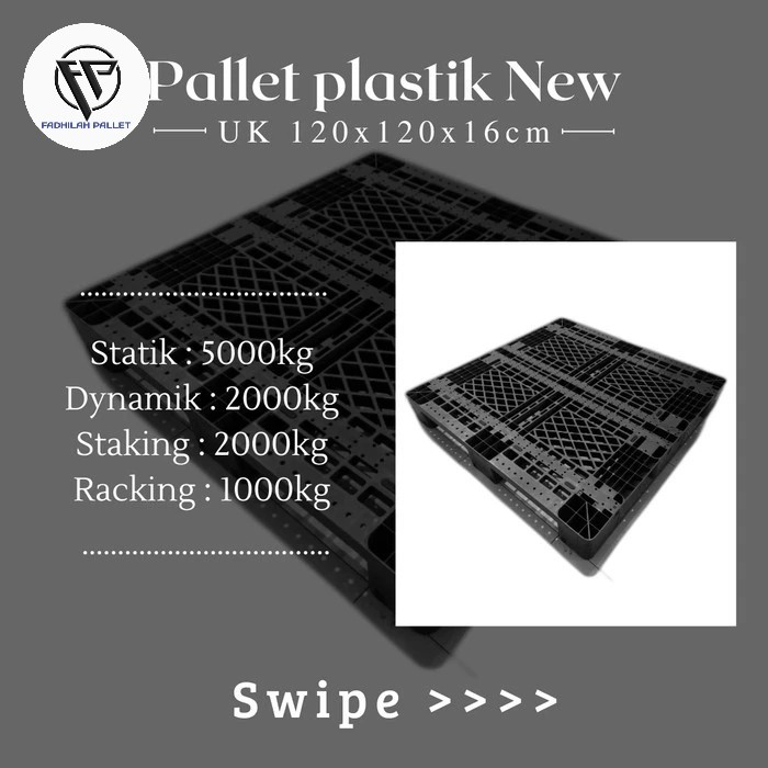 Jual JUAL KEKUATAN 5ton PALLET PLASTIK TEBAL BARU 120X120X16CM PALET PLASTIK NEW TATAKAN BARANG ...