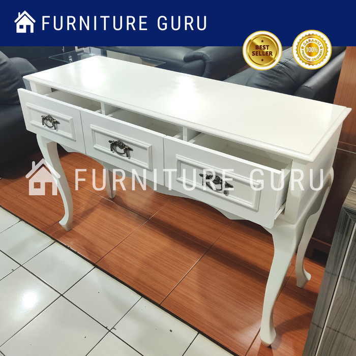 Jual Meja Konsol 3 Laci Klasik Putih Meja Foyer Console Table Classic ...
