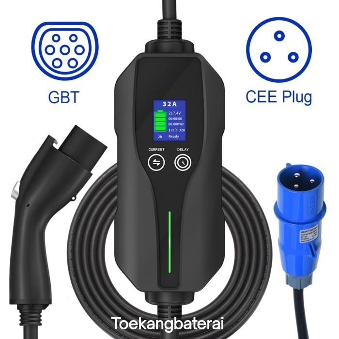 Jual Jual Ev Fast Charger Wuling Airev 32A 7Kw Gbt Dan Type 2 Ev ...