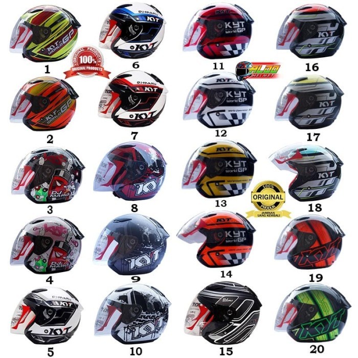 Jual KYT DJ MARU MOTIF ORIGINAL HELM HALF FACE CEWEK COWOK / JUAL INK ...