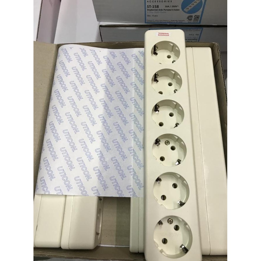 Jual PROMO!!! Stop kontak uticon 6 Lubang 16A 250v kualitas Asli Sni ...