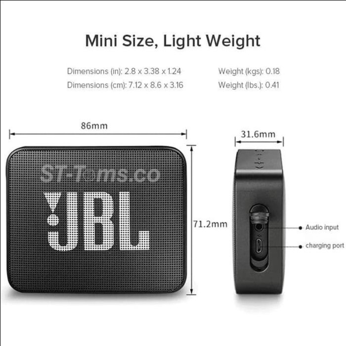 Jual JBL GO 2 Portable Bluetooth Speaker - Black | Shopee Indonesia