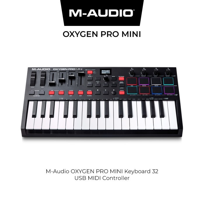 Jual M-Audio OXYGEN PRO MINI Keyboard 32 USB MIDI Controller | Shopee ...