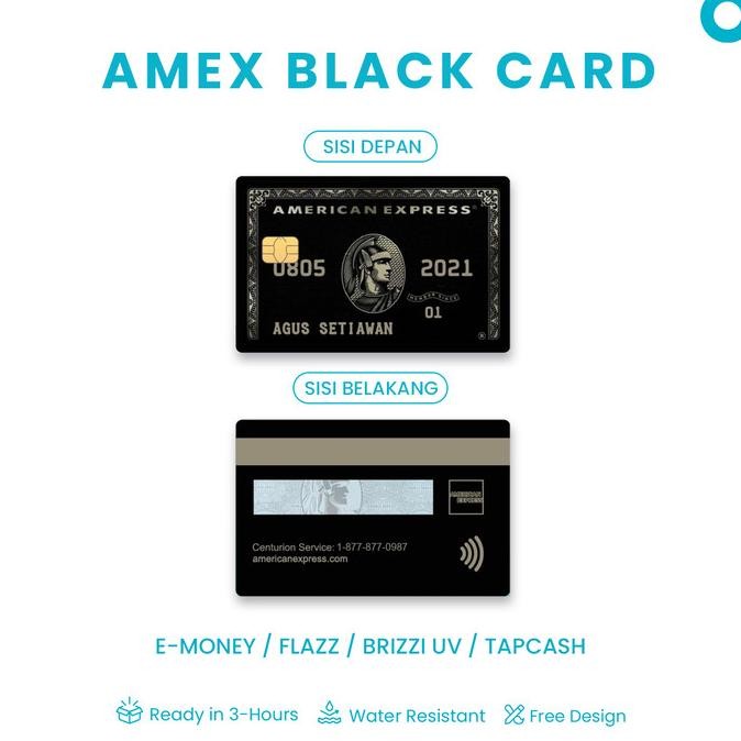 Jual Produk Baru!! Kartu E-Money AMEX Black Card Custom eMoney eToll ...