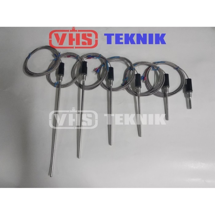 Jual SENSOR SUHU PANAS THERMOCOUPLE PT100 SS304 1/4" INCH X 100 Mm X 8 ...