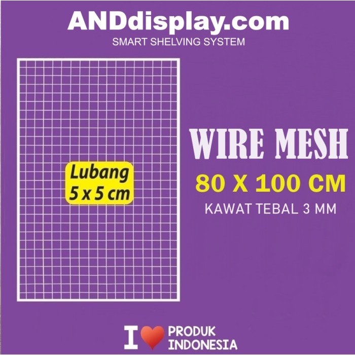 Jual Wire Grid Mesh 80 X 100 Cm - Kawat Jaring Kotak - Ram Dinding ...