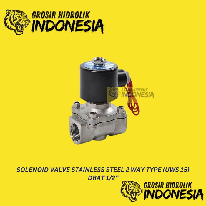 Jual SOLENOID VALVE STAINLESS STEEL 2 WAY SELENOID VALVE SS DRAT 1/2'' TYPE UWS 15 NORMALY CLOSE ...