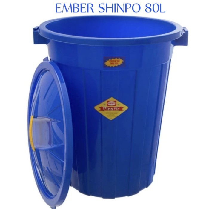 Jual EMBER PLASTIK 80 LITER SHINPO WARNA / EMBER AIR BESAR TUTUP ...