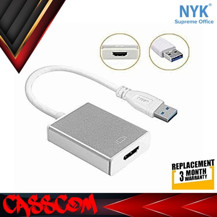 Jual NYK Converter USB 3.0 to hdmi Adapter | Shopee Indonesia
