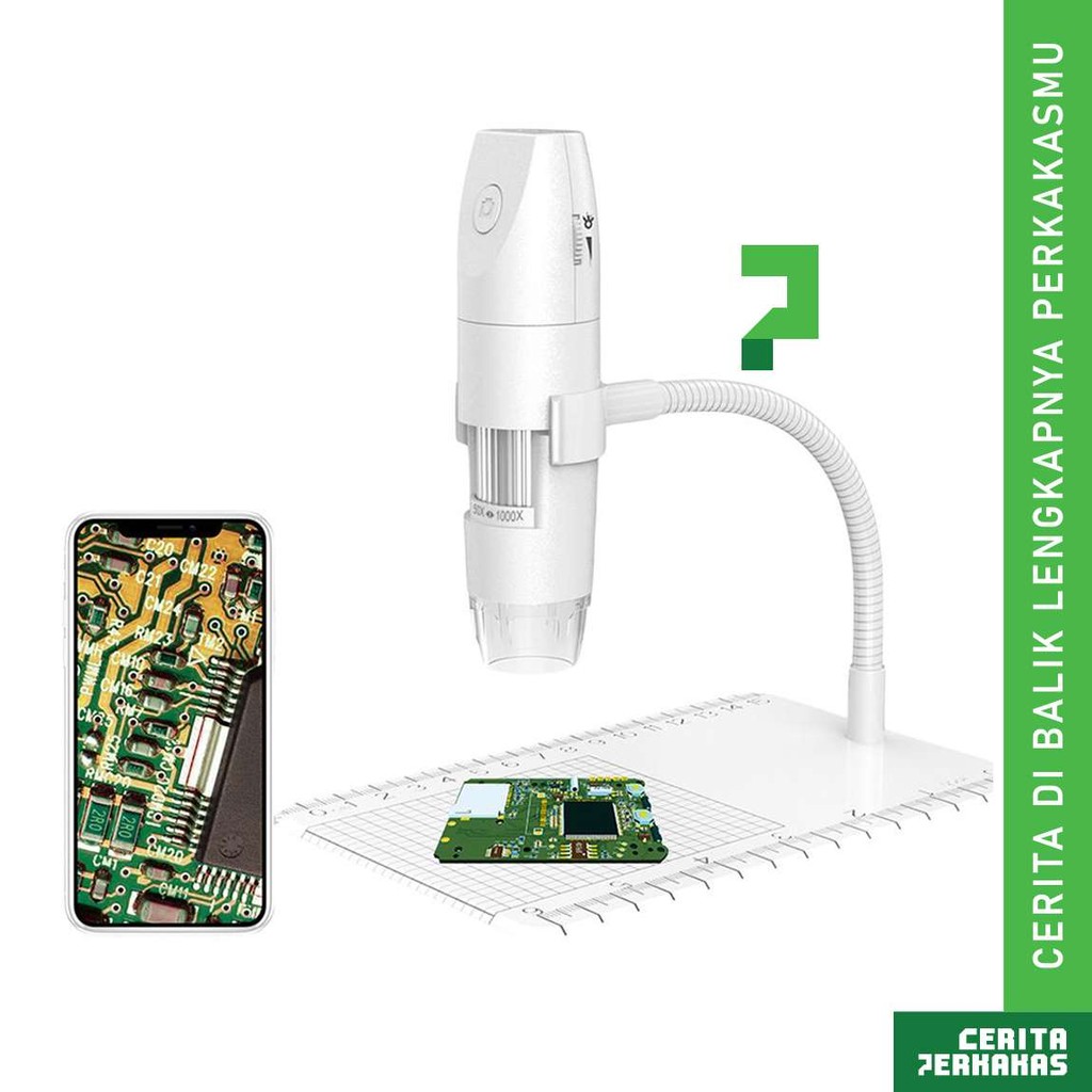 Jual Digital Mikroskop Elektronik LED 50x-1000x Wifi Wireless CP / USB ...