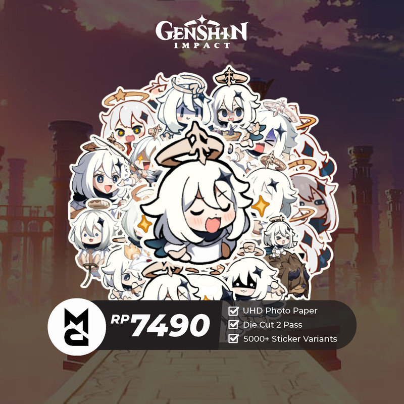 Jual Sticker Genshin Impact Paimon 2 Sticker Anime Aesthetic Lucu ...