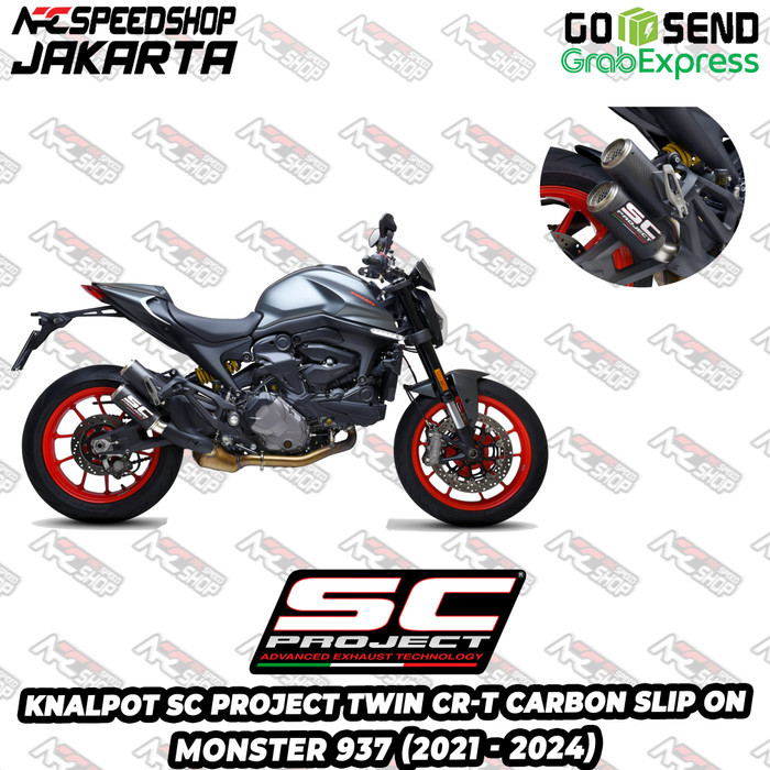 Jual Knalpot SC Project Exhaust Twin CR-T carbon Ducati MONSTER 937 ...