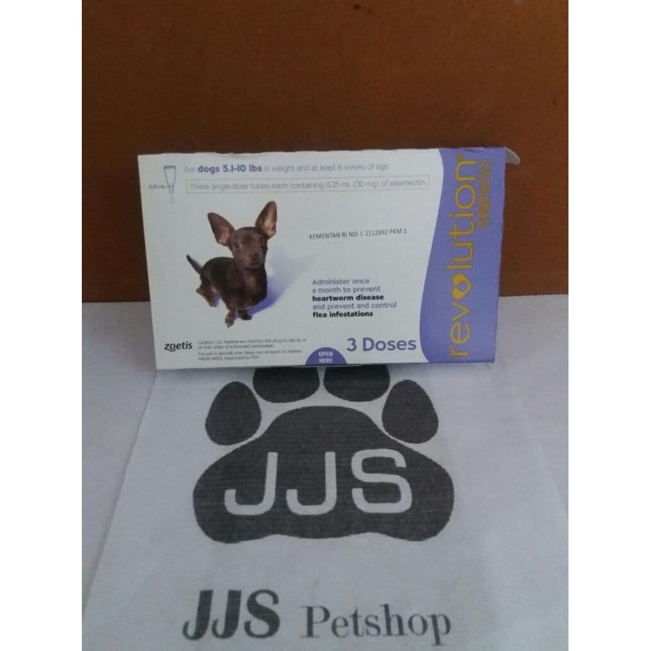 Jual Obat Kutu Anjing Revolution Dog 5,1-10 Lbs 1 Pipet Original Dan ...