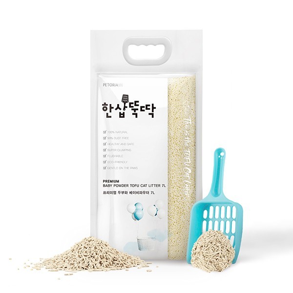 Jual PETORIA Tofu Cat Litter BABY POWDER Jumbo Pack 4.9kg / 7L | Shopee ...