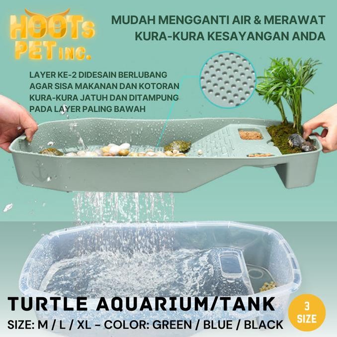 Jual Turtle Tank Tempat Aquarium Akuarium Kandang Ember Bak Kura Air Brazil mm | Shopee Indonesia