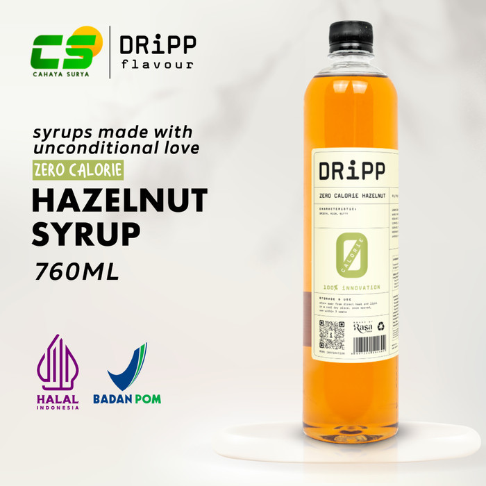Jual Dripp Sirup / Syrup - Zero Calorie Hazelnut Syrup 760 ml (Sirup ...