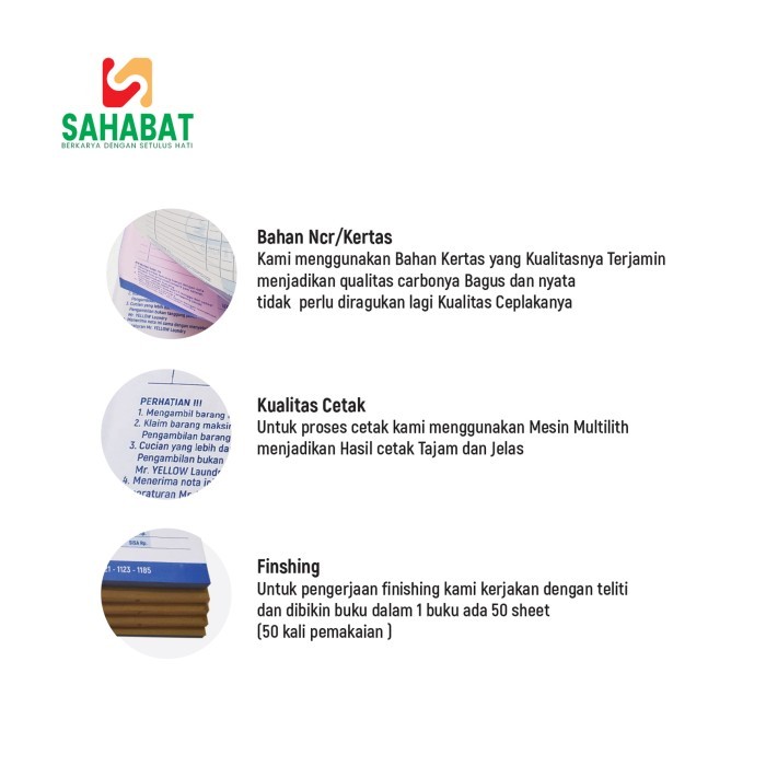 Jual Ready Cetak Nota 1 rim 2 Ply / Rangkap ( Custom NCR INVOICE BON ...