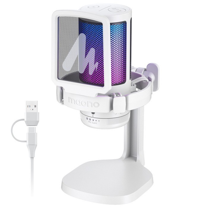 Jual MIC FIFINE A6 AMPLIGAME USB CONDENSER GAMING MICROPHONE GAME RGB ...