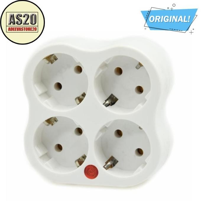 Jual Steker Arde Krisbow Adaptor Listrik 4 Arah Original | Shopee Indonesia