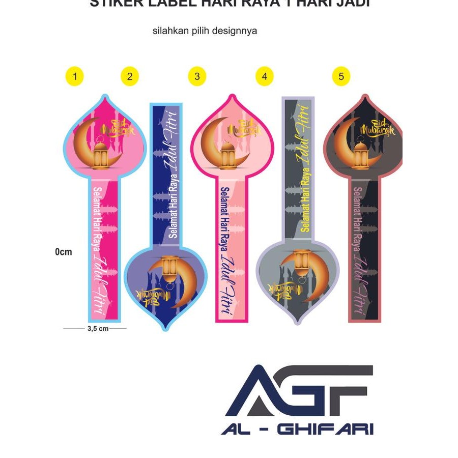 Jual Mubarak| Cetak Stiker label selamat hari raya idul fitri kisscut ...