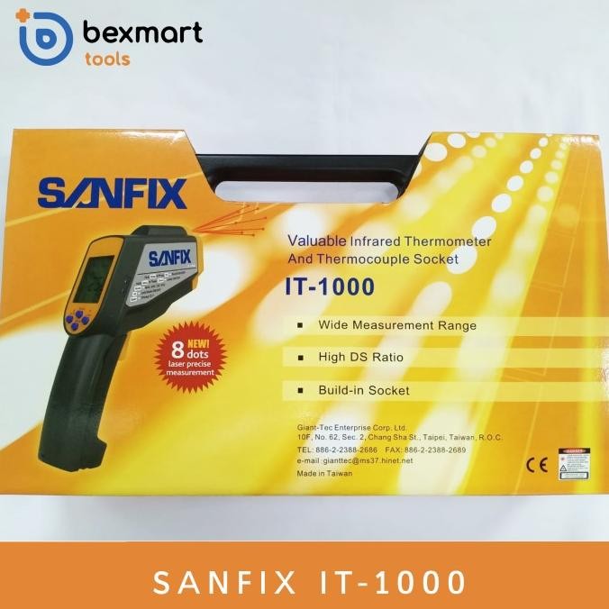 Jual Update Laser Thermometer SANFIX IT-1000 Max 1000 C (8titik) bex90 ...
