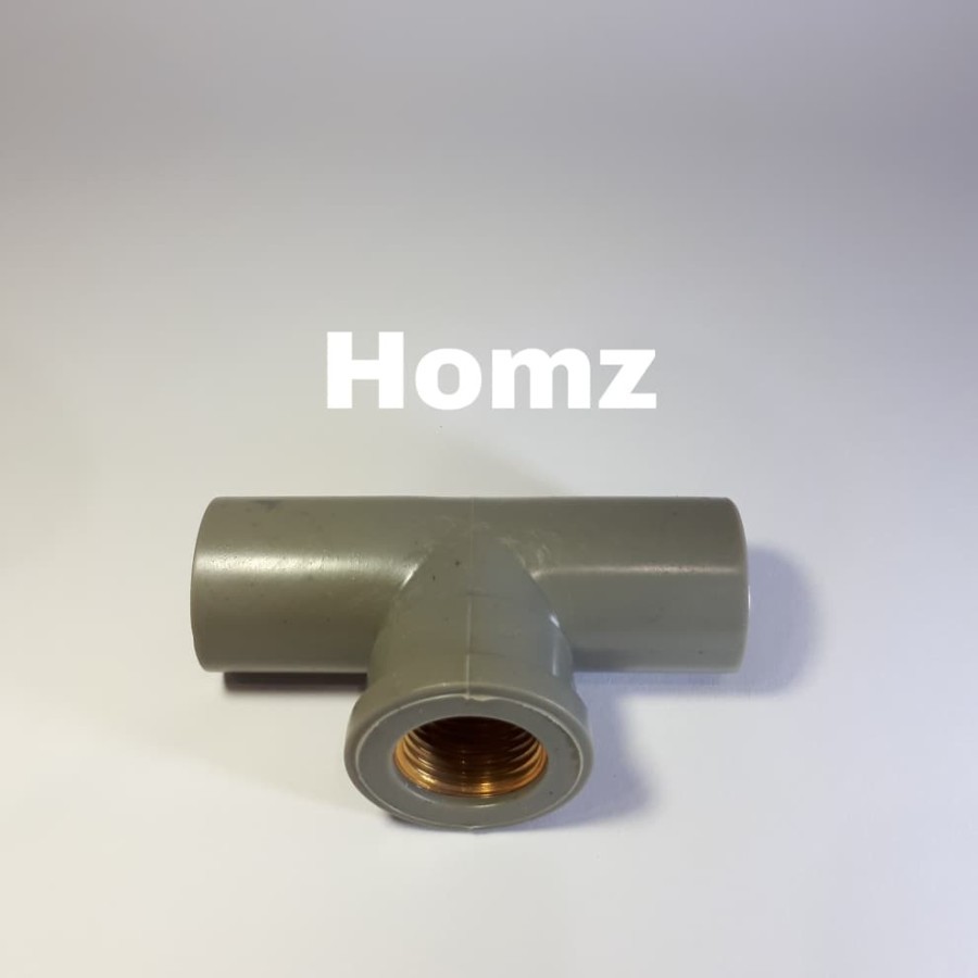 Jual Tee Drat Dalam Aw 1/2" inch Kuningan / T drat / TDD 1/2 in Kng PVC Sova | Shopee Indonesia