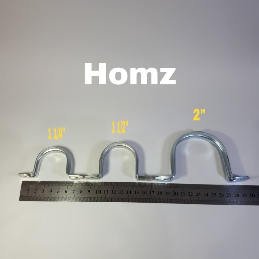 Jual Klem Plat Besi 2" inch Tebal/Pipe Clamp/Klem Omega Galvanis Seng ...