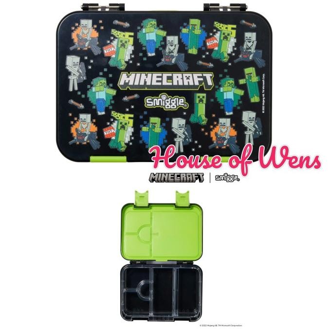 Jual Smiggle Minecraft Bento Happy Medium Lunchbox Original | Shopee ...