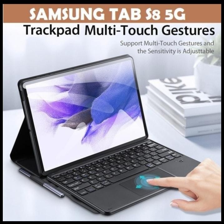 Jual Flip Book Cover Wireless Keyboard Samsung Galaxy Tab S7 / Tab S8 11Inc | Shopee Indonesia
