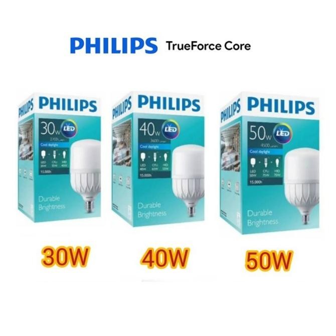 Jual Lampu Philips Led TrueForce Core Tforce Jumbo 30W 40w 50w Putih 6500K | Shopee Indonesia