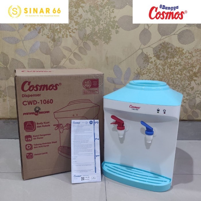 Jual Cosmos Water Dispenser 2 Kran Galon Atas Panas Normal Cwd-1060 ...
