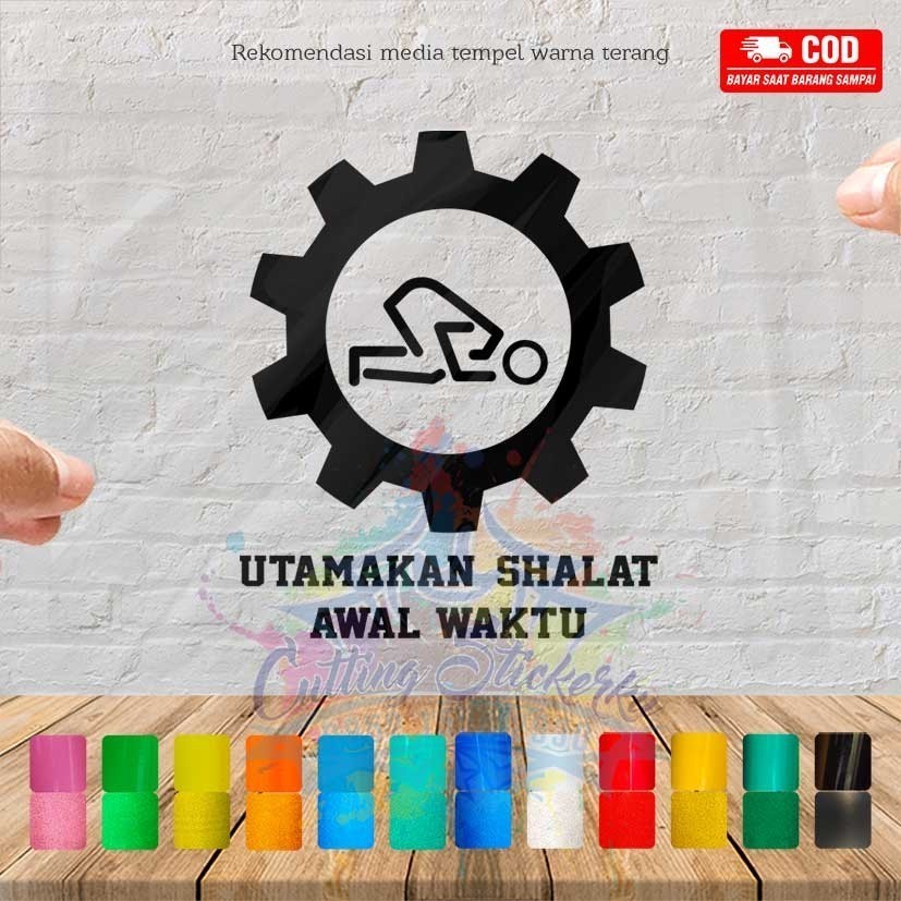 Jual Cutting Stiker Utamakan Shalat Motor Mobil Sticker Dakwah Edmus ...
