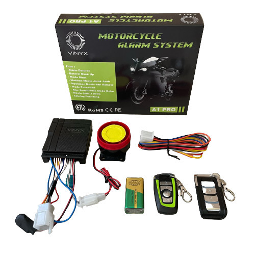 Jual ALARM MOTOR VINYX A1 PRO MESIN JEDA REMOTE STATER JARAK JAUH ...