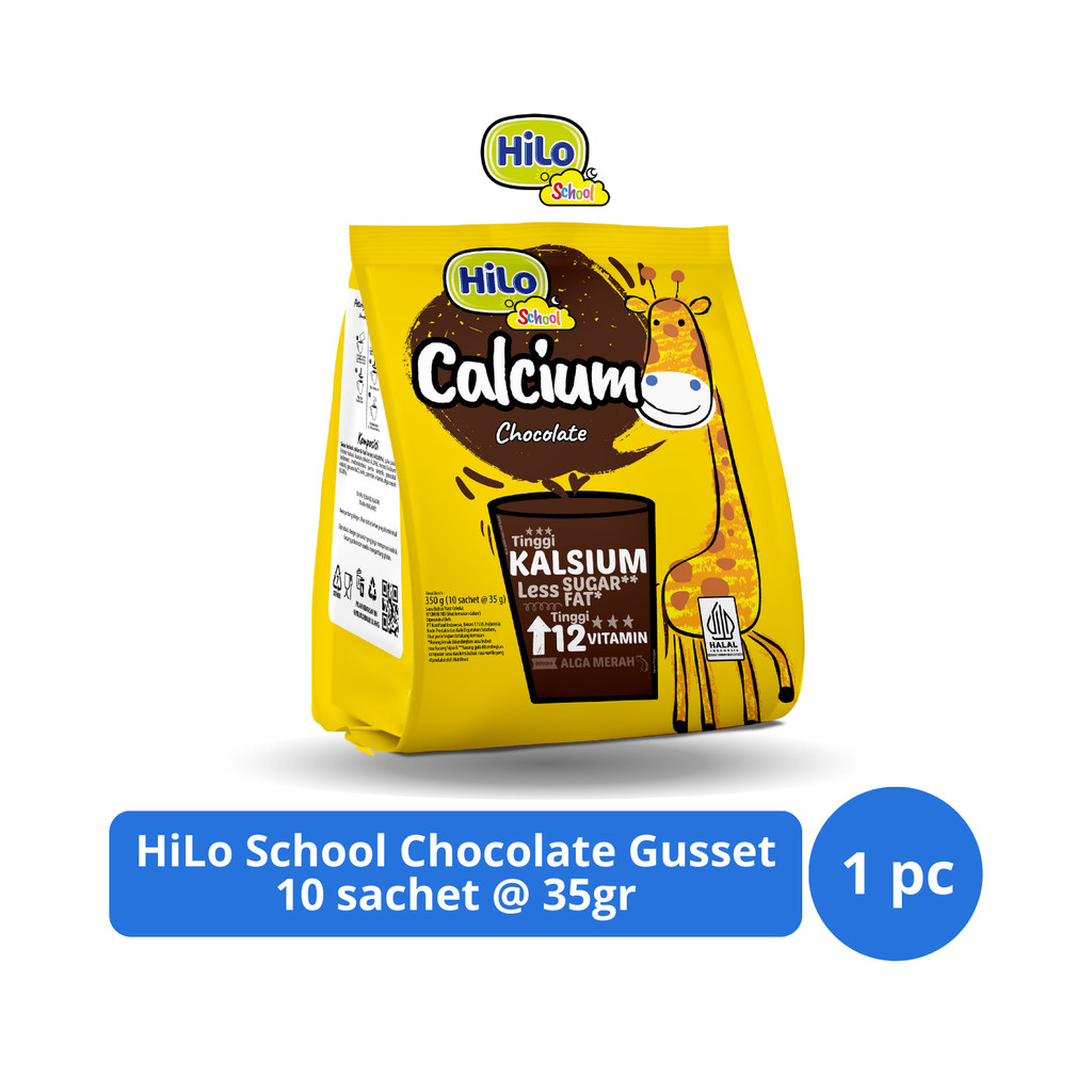 Jual HiLo School Calcium Chocolate Gusset 10s @ 35gr | Shopee Indonesia