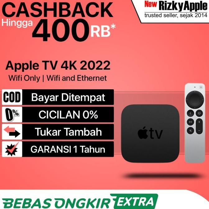 Jual NEW Apple TV 4K 2022 Gen 7 64GB 128GB Wifi / Ethernet 7th A15 Bionic not 6 | Shopee Indonesia