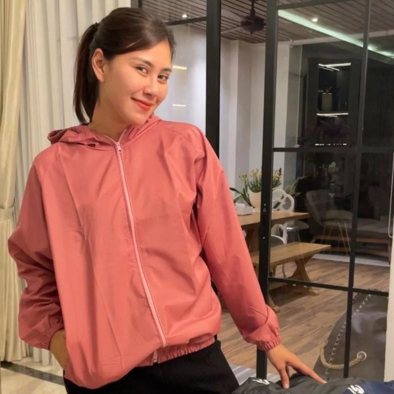 Jual COD LOGO GM - Jaket Olahraga Parasut Polos Pria/Wanita Sauna Suit, Jogging, Lari, Bersepeda ...