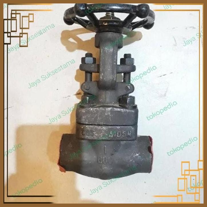 Jual [JST] GATE VALVE BESI A105 CLASS 800 DRAT 1/2" INCH DN15 CARBON ...
