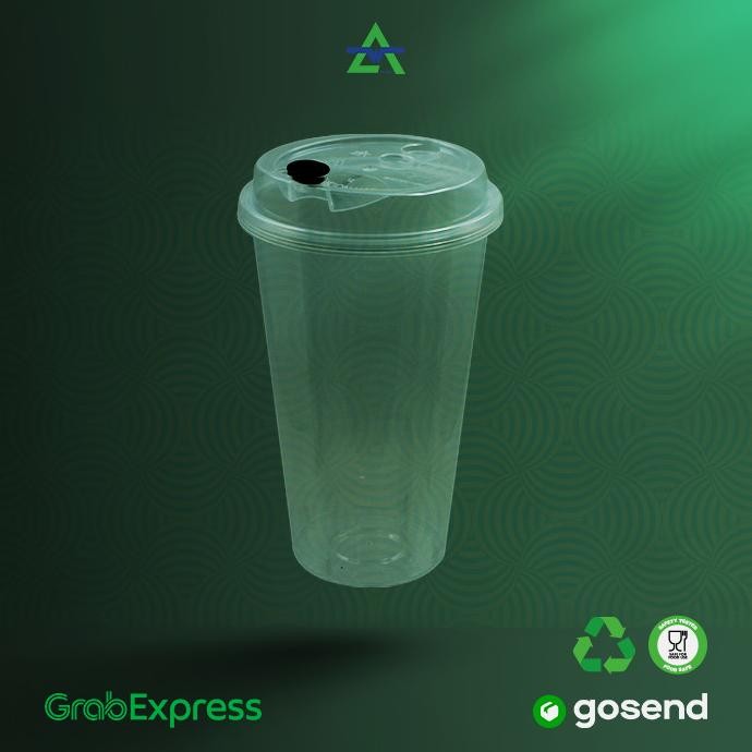Jual GELAS PLASTIK BOBA/CUP INJECTION PP 500ML/ CUP+LID+STOPPER /DU ...